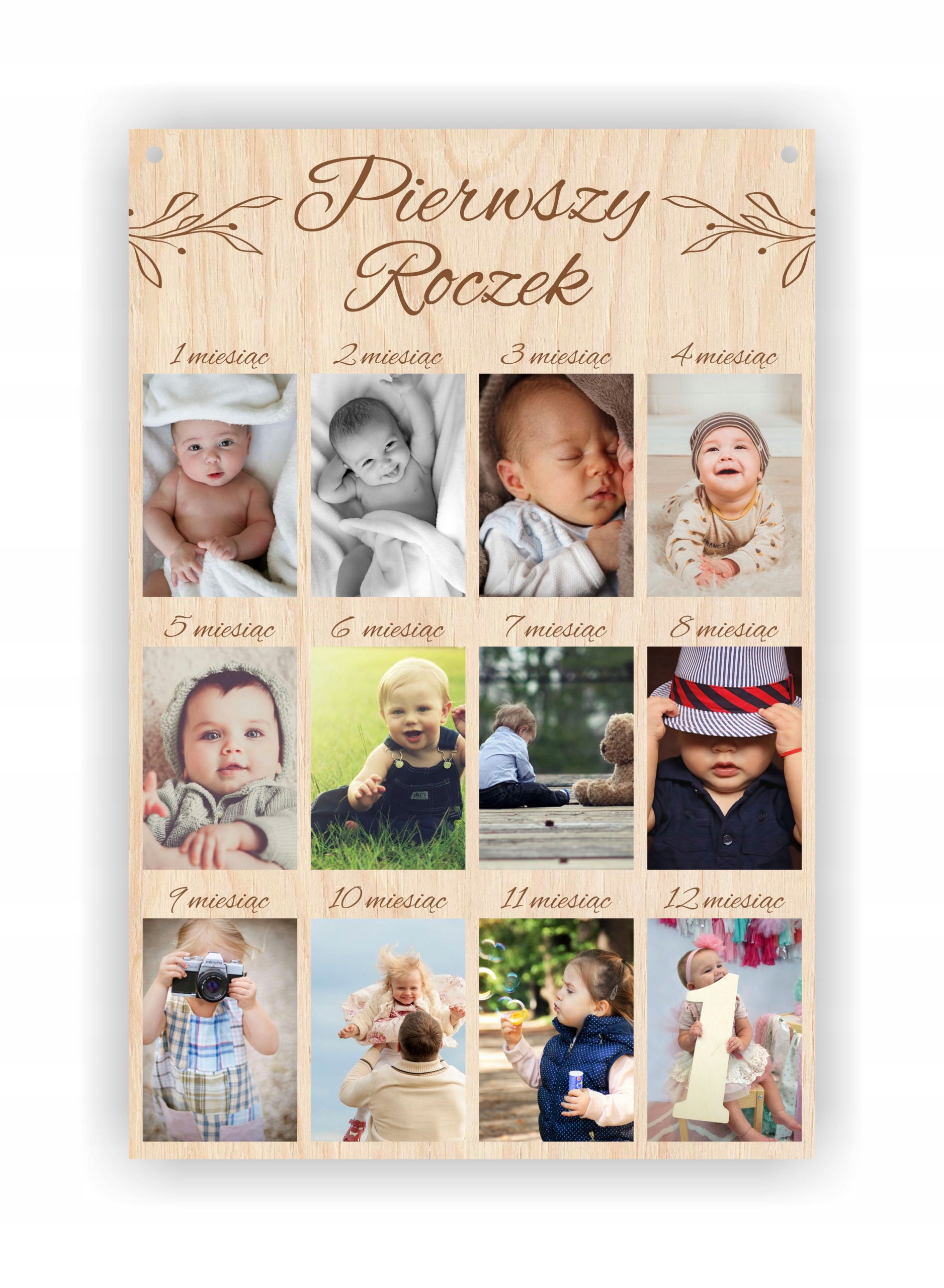 Ramka na wiele zdjęć Pierwszy Roczek 60 x 40 TANIA • Cena, Opinie - Allegro