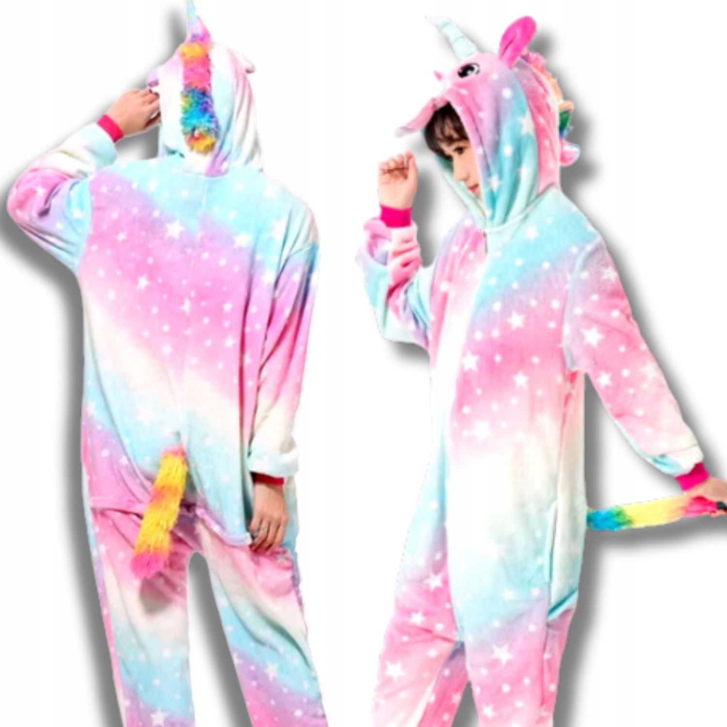 UNICORN PIŻAMA JEDNOROZEC CIEPŁE KIGURIMI PRZEBRANIE JEDNOCZĘŚCIOWE 134 ...