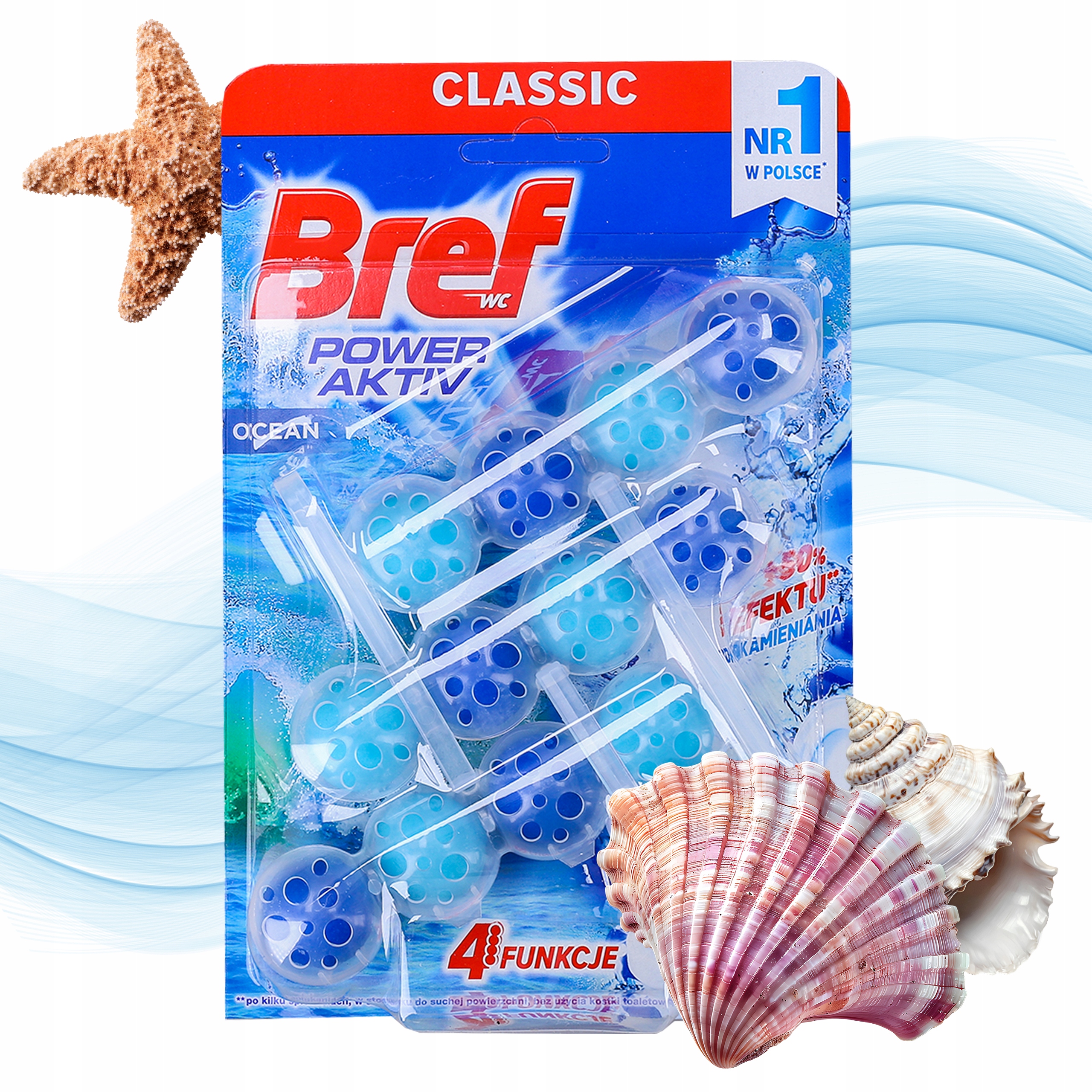 Zawieszka Bref 3 szt x 50 g Czyszczenie WC Power Aktiv Ocean ...