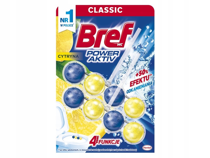 Kostka do WC BREF Power Aktiv Cytryna 2x50g (9000100656832) • Cena ...