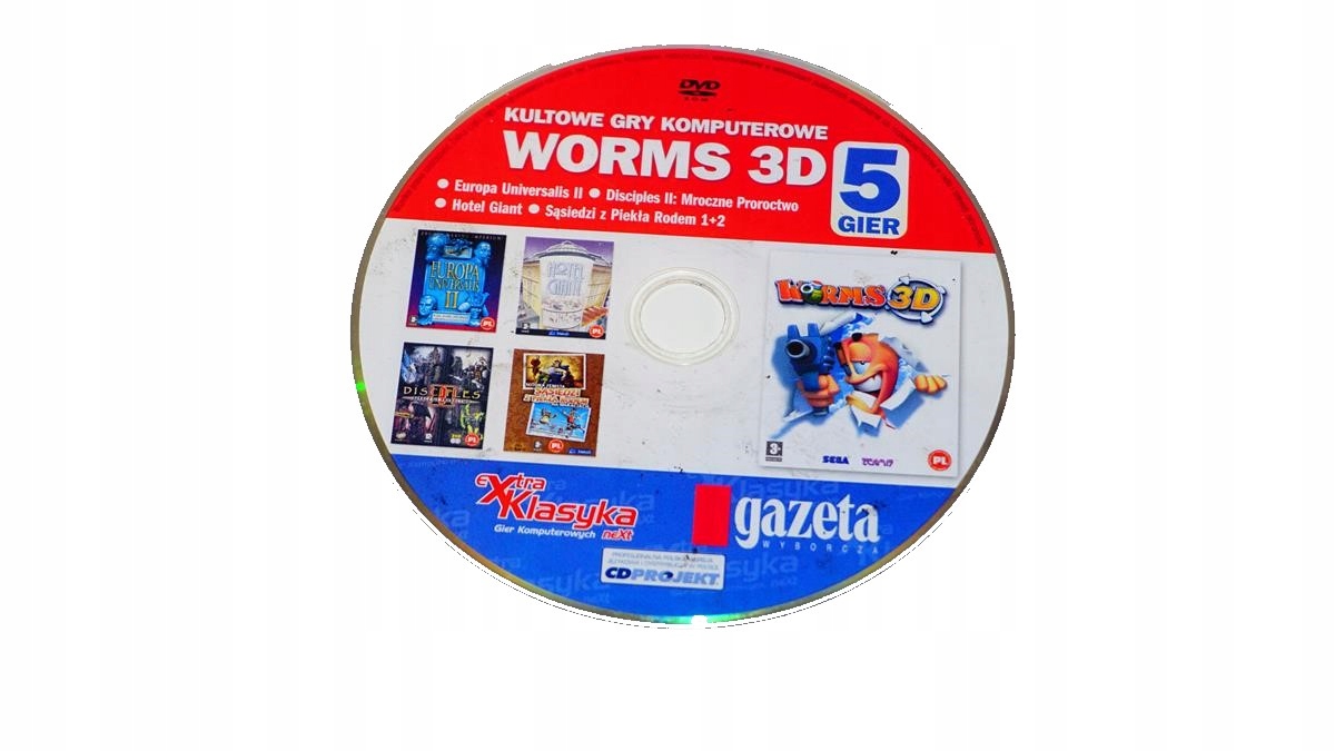 Worms 3D,Europa Universalis II, Disciples II: Mroczne proroctwo, Hotel Giant, Sąsiedzi z Piekła ...