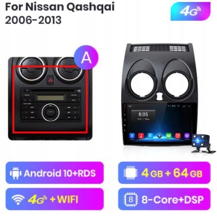 Radio Android 12 4/64Gb GPS NISSAN QASHQAI LTE - Sklep, Opinie, Cena w Allegro.pl