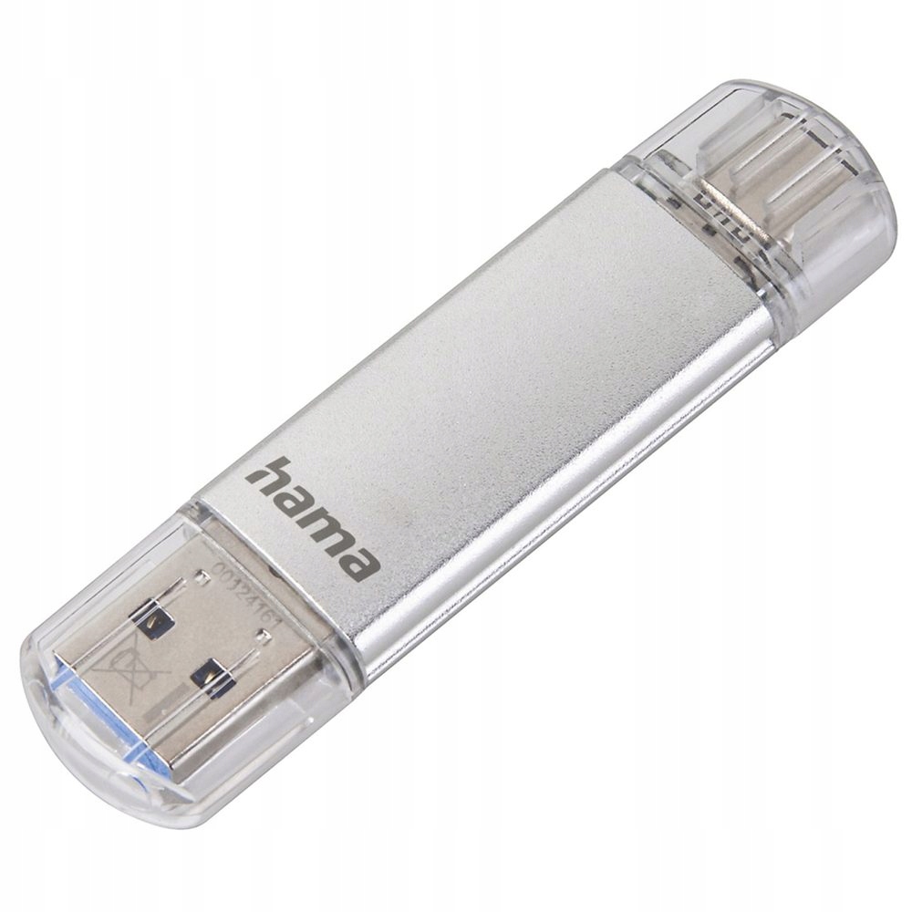 Flash disk Hama C-Laeta 128 GB USB 3.1 typ C stříbrný, (4047443414878 ...