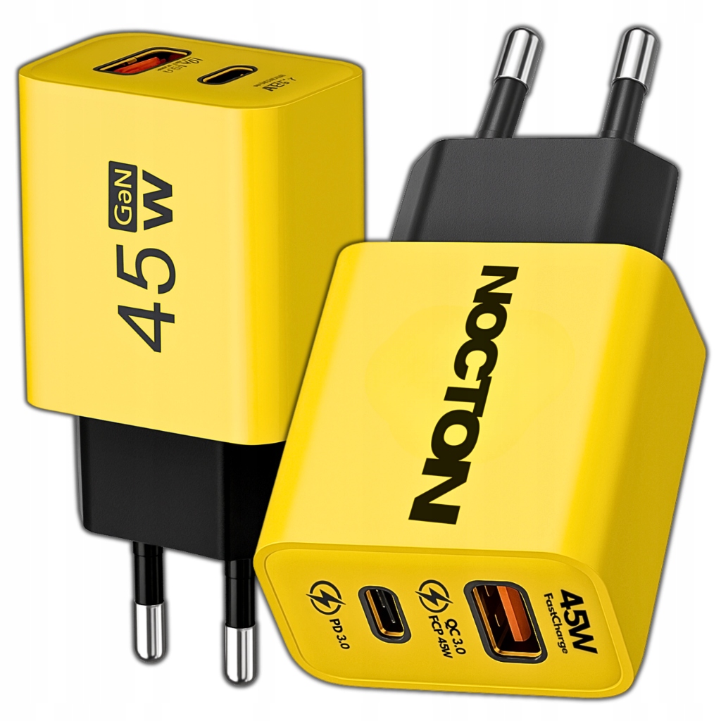 SZYBKA ŁADOWARKA SIECIOWA USB TYPE-C GaN 45W QC 3.0 PD do TELEFONU ...