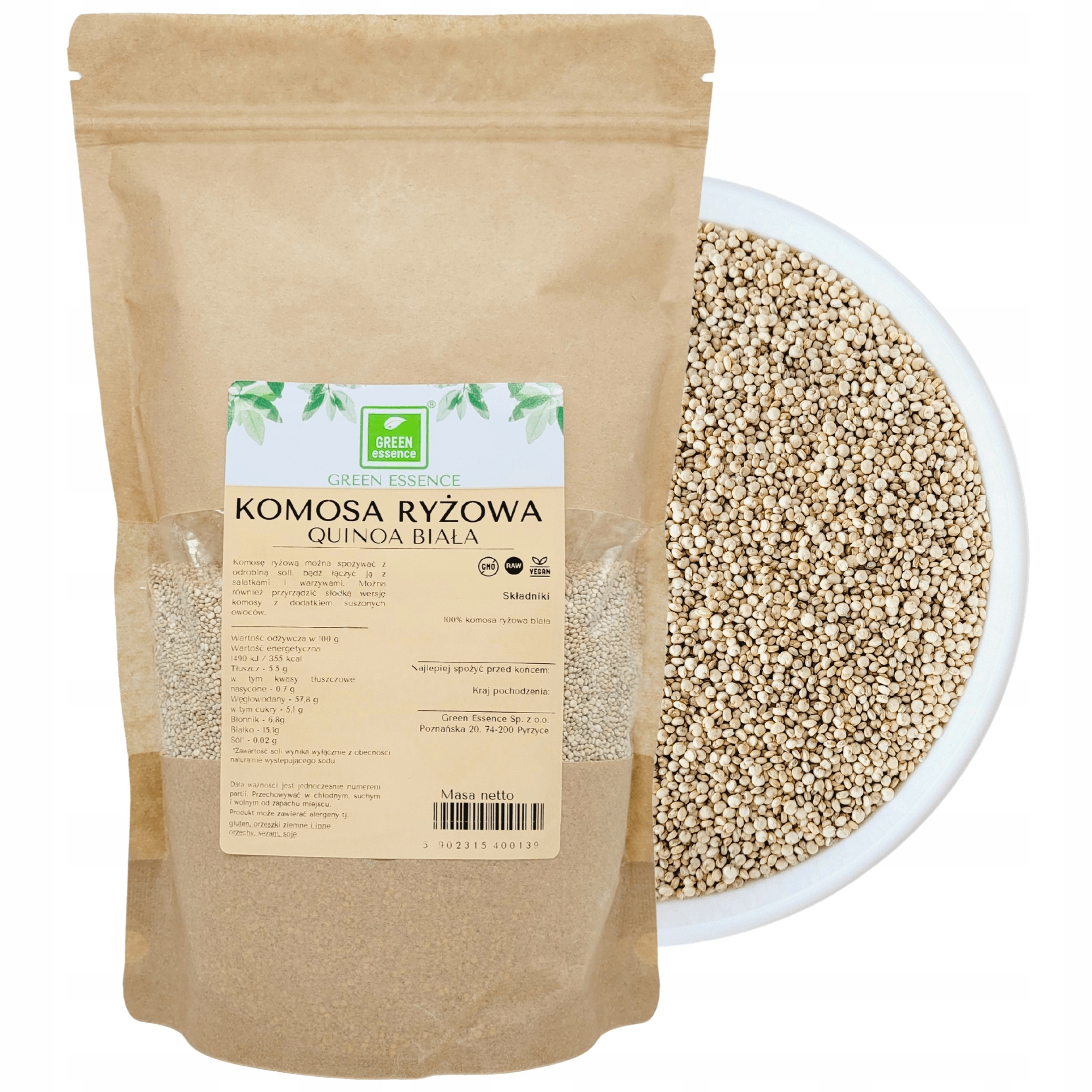 KOMOSA RYŻOWA Quinoa 1 kg BIAŁKO CZYSTA NATURALNA JAKOŚĆ 1000g VEGE ...