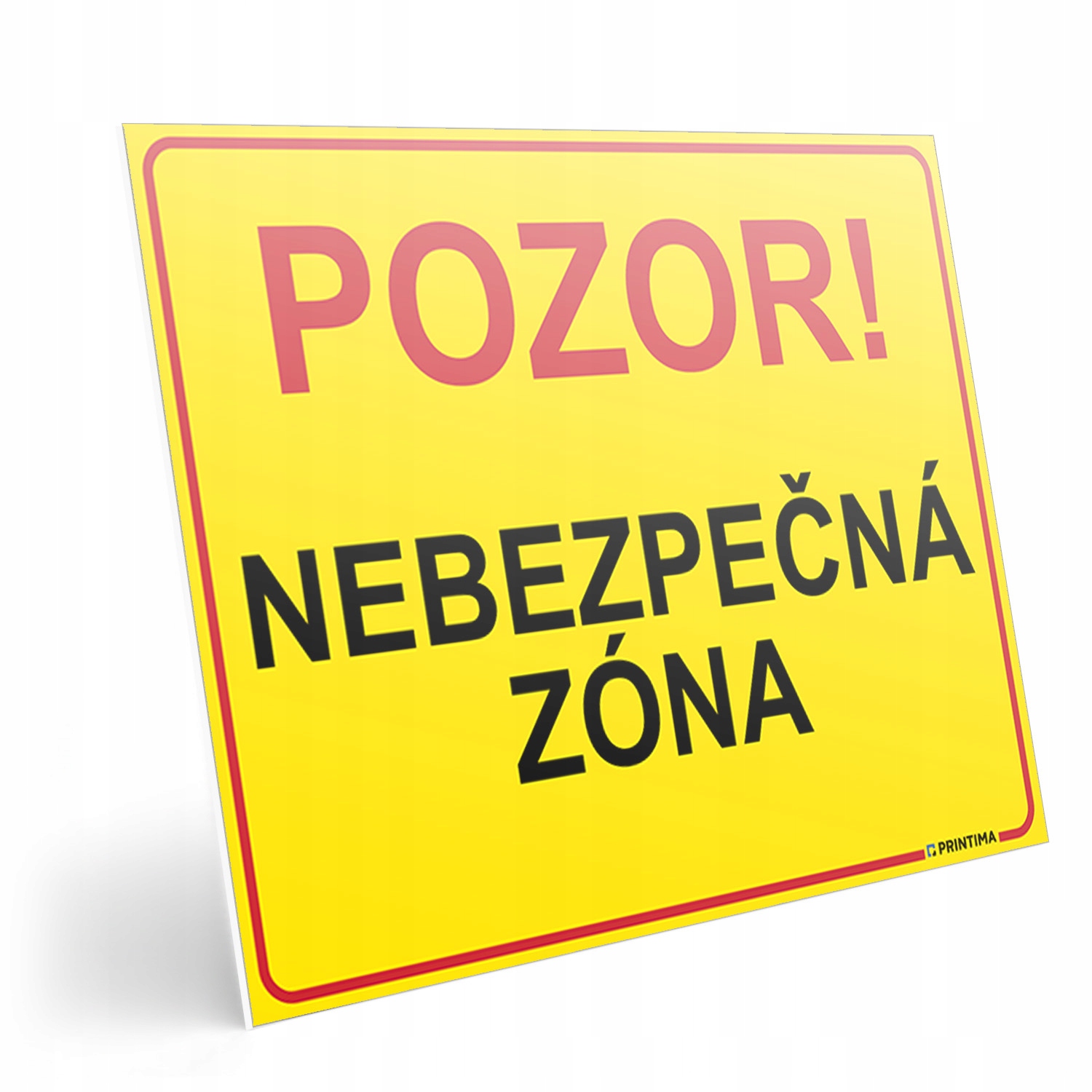 Tablica "POZOR NEBEZPEČNÁ ZÓNA" 40x30 cm PCV Információs Tábla, Masszív ...