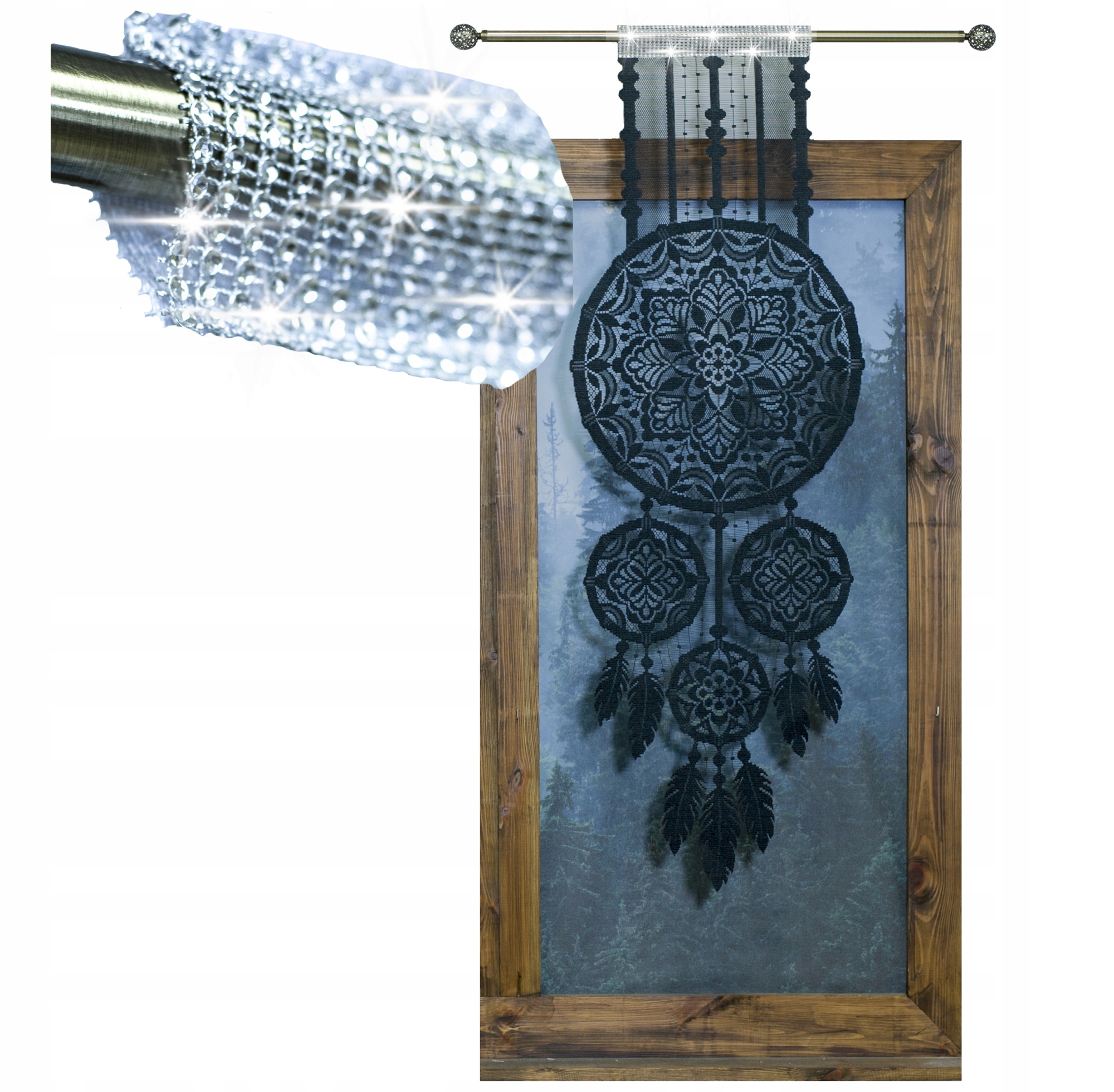 Łapacz Snów na Okno Czarny - Niska cena na Allegro