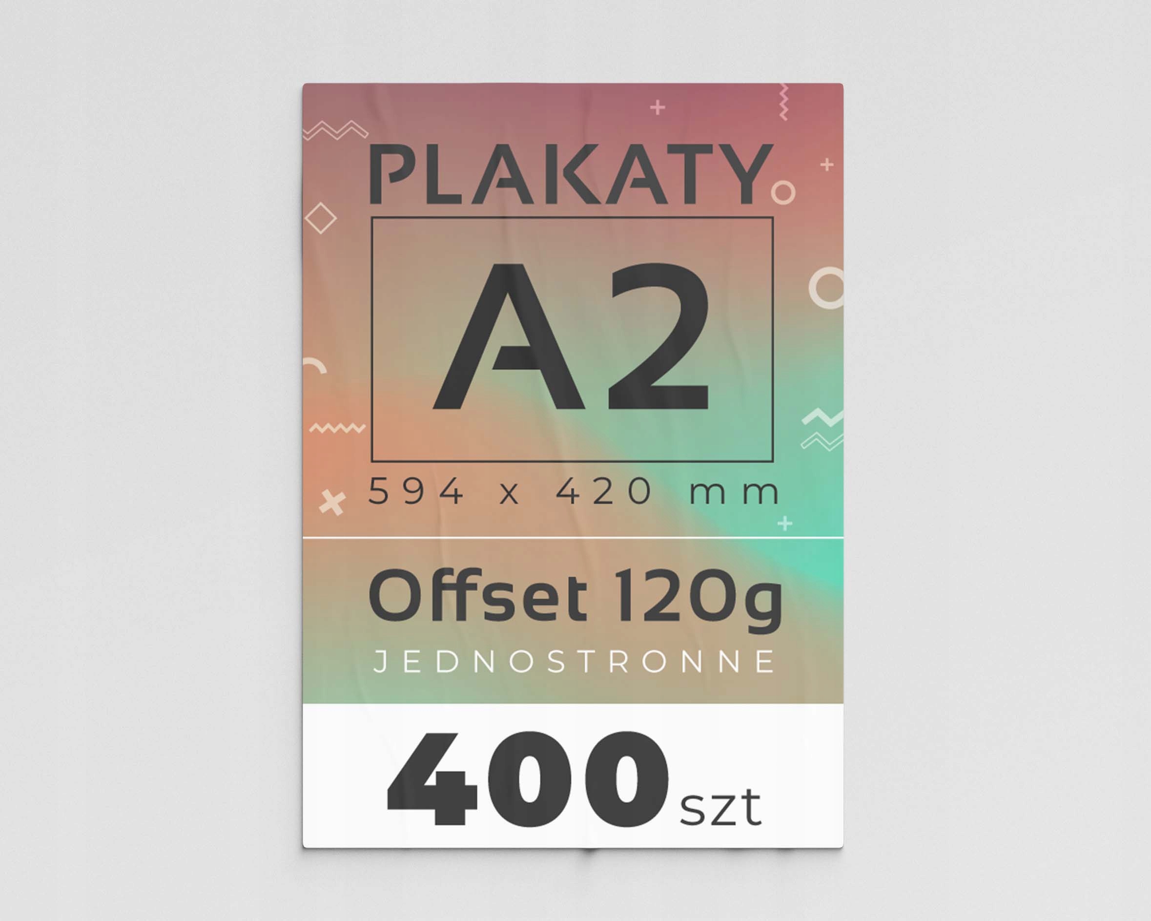 Plakat format A2 papier offset 120g jednostronne 400 szt druk kolor CMYK • Cena, Opinie ...