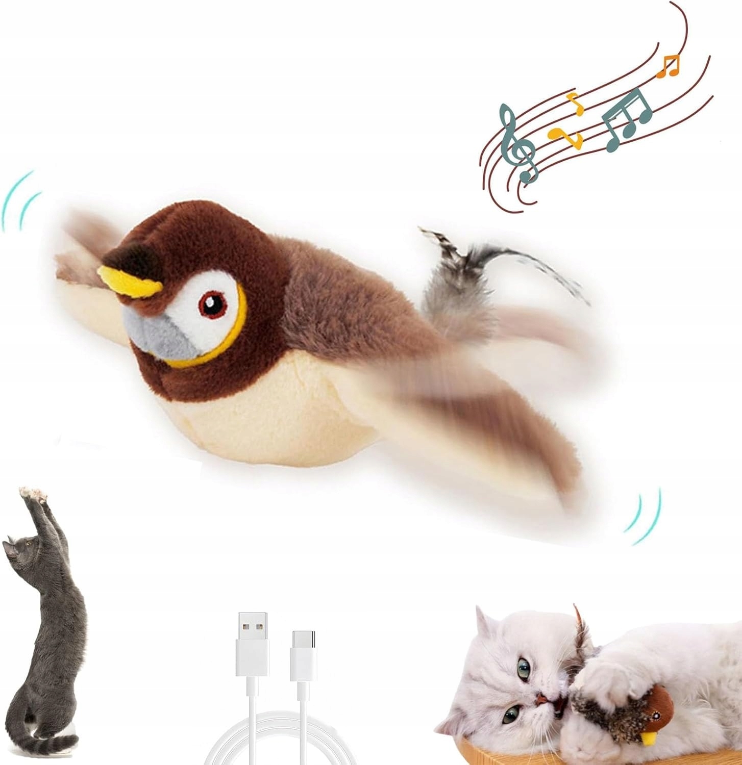 Interaktív USB Játék Repülő Madár Macska Játék Valósághű za 4145.00HUF ...