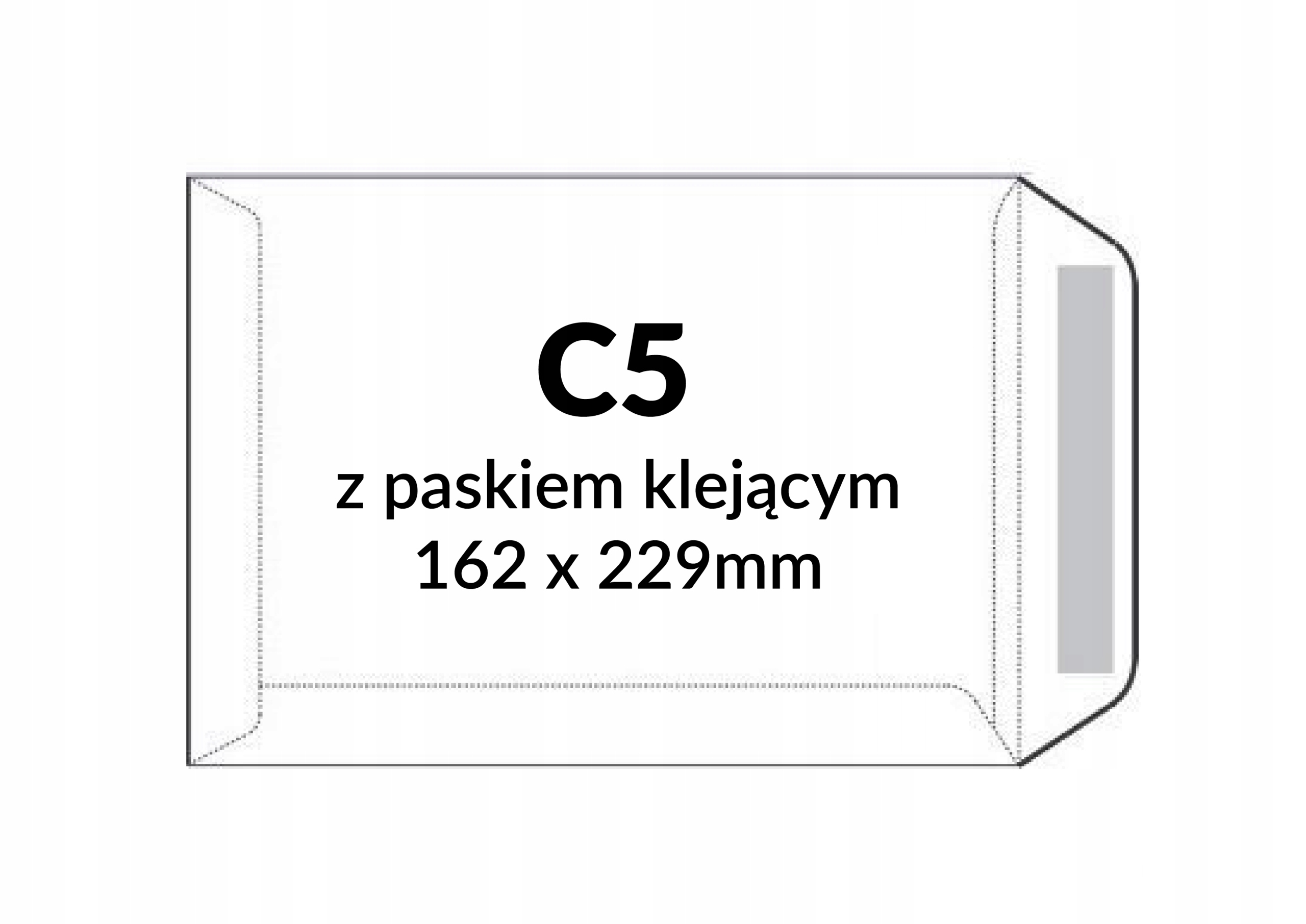 Koperty C5 format a5 białe z paskiem HK 250 szt • Cena, Opinie ...
