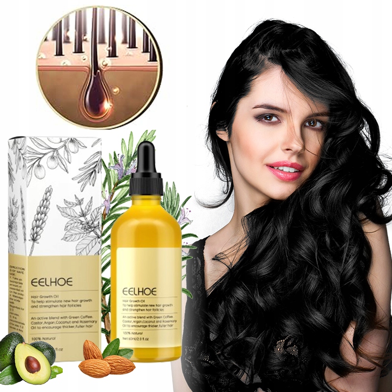 Elhoe 60 ml Rozmarýnový olej pro péči o růst vlasů za 175.00CZK - Allegro