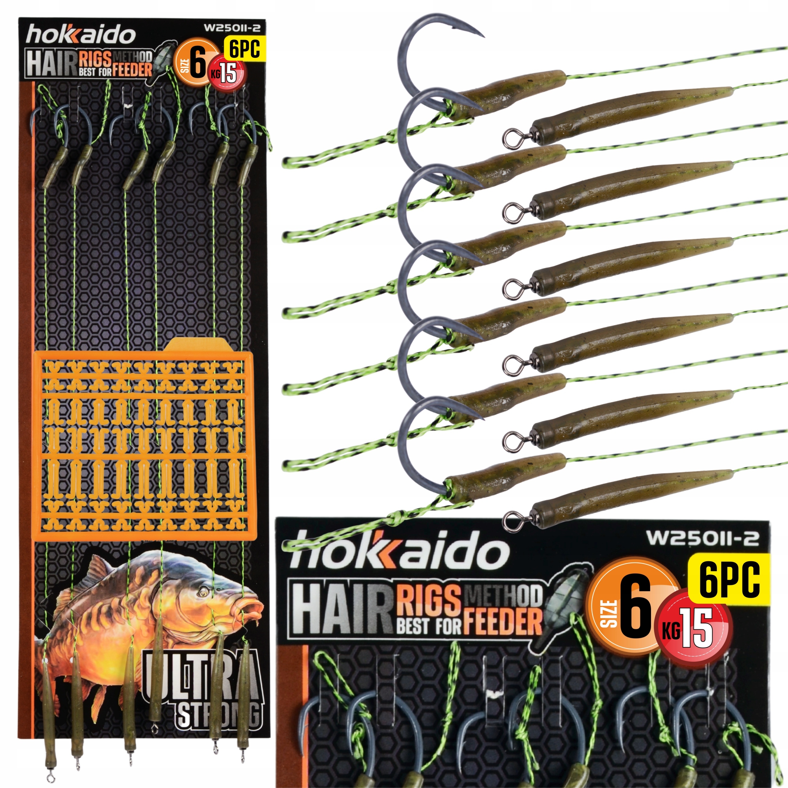 HOKKAIDO PRZYPON KARPIOWY 20CM HAK 6 Z WŁOSEM • Cena, Opinie - Allegro