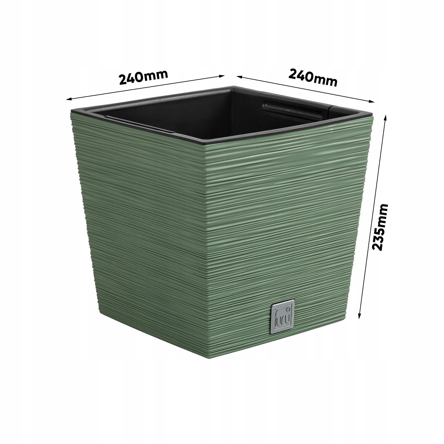 Květináč plast zelený Prosperplast 24 cm x 24 x 23,5 cm - Allegro