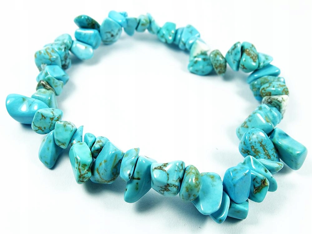 HOWLIT NIEBIESKI - BRANSOLETKA NATURALNA - SIECZKA - CZIPS • Cena ...