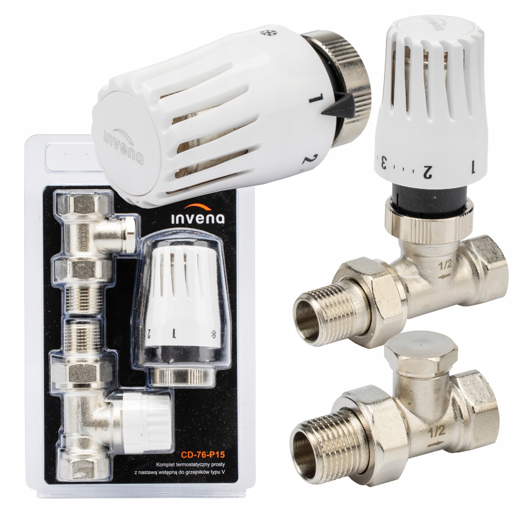 TERMOSTATICKÁ SADA, JEDNODUCHÝ SPÄTNÝ NAPÁJACÍ VENTIL, HLAVICA NA ...