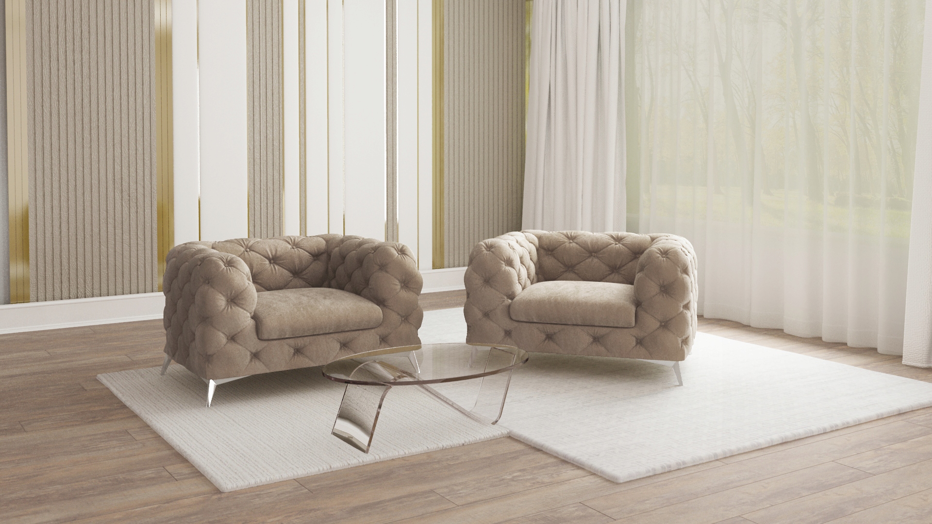Fotel pikowany chesterfield glamour TEO do salonu (5906022300072 ...