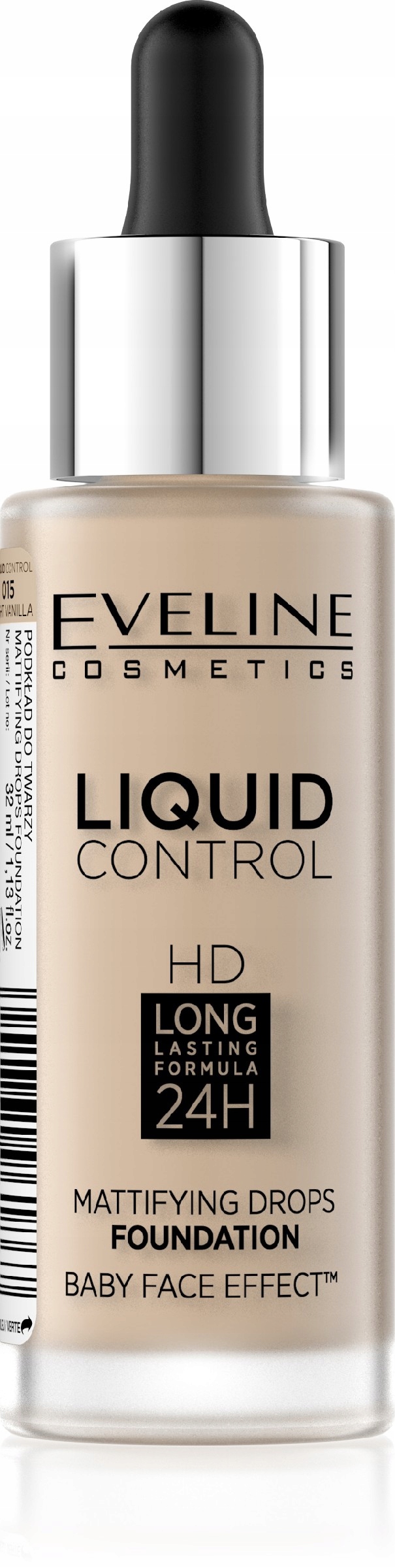 Eveline Liquid Control HD Podkład do twarzy z dropperem nr 015 Light ...