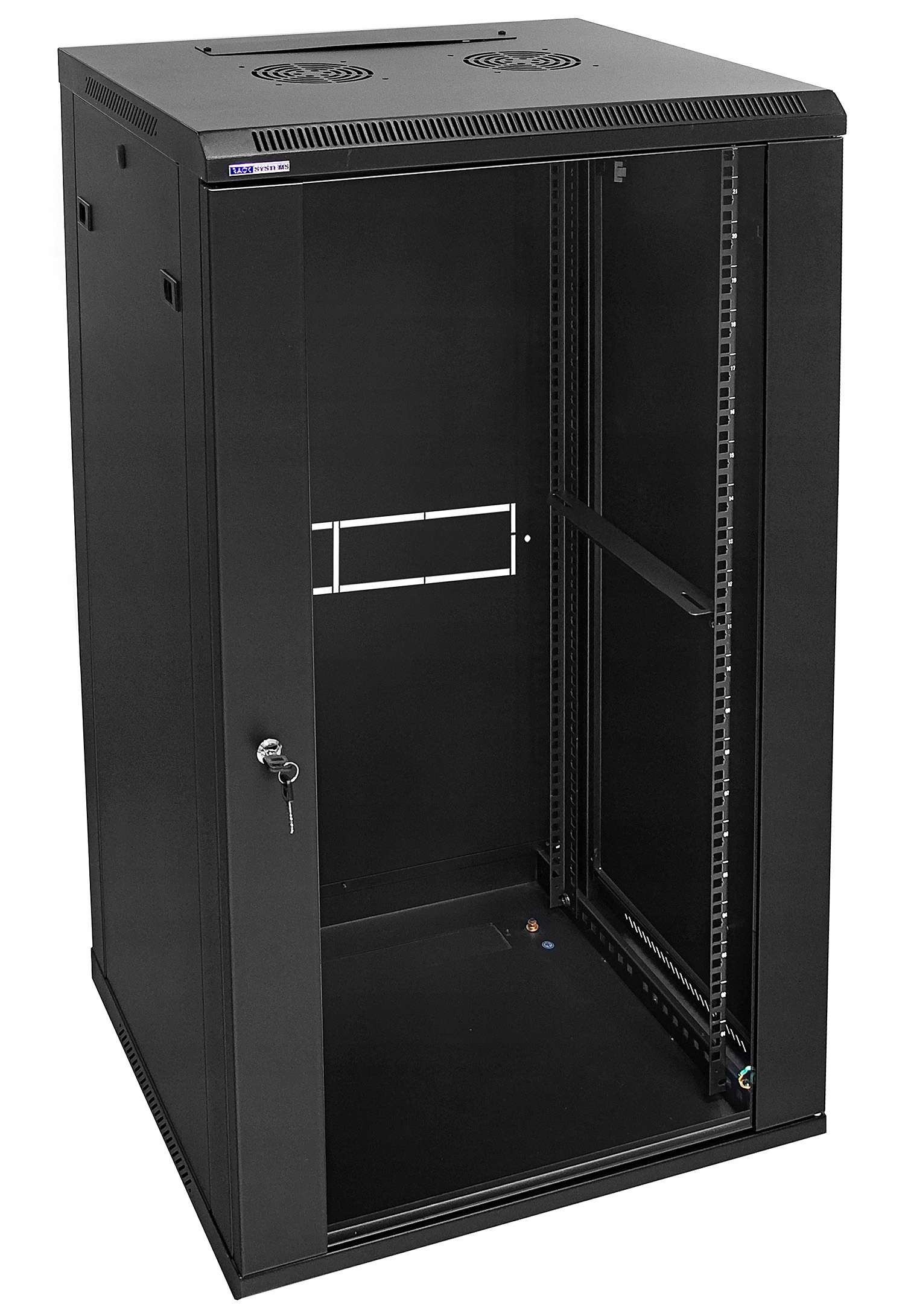 22U 600x500mm szafa 19 RACK SYSTEMS czarna ZŁOŻONA • Cena, Opinie - Allegro