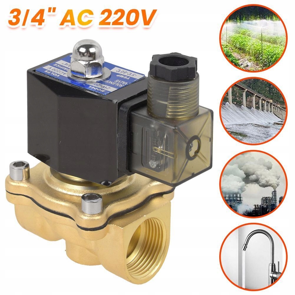 3/4" ZAWÓR ELEKTROMAGNETYCZNY MOSIĄDZ NC 0-10MPA 220V (6940761940815) • Cena, Opinie • Zawory ...