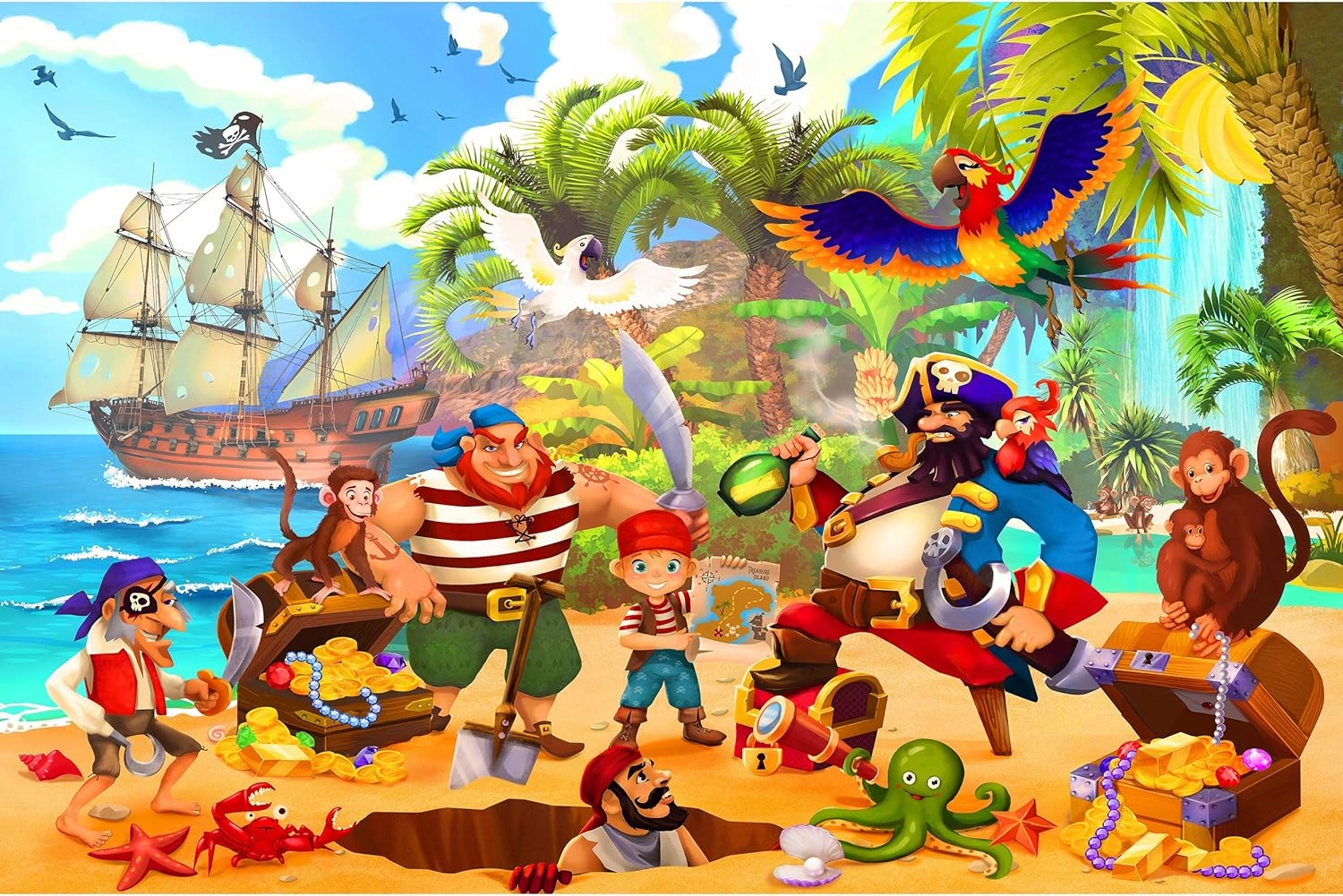 Plakat piraci na ścianę dla dziecka 42 x 59,4 GREAT ART • Cena, Opinie ...