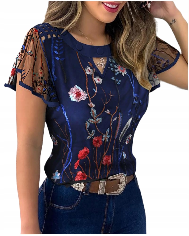 ELEGANCKA BLUZKA DAMSKA KRÓTKI RĘKAW W KWIATY 14098880254 - Allegro.pl ELEGANCKA BLUZKA DAMSKA KRÓTKI RĘKAW W KWIATY 14098880254 - Allegro.pl