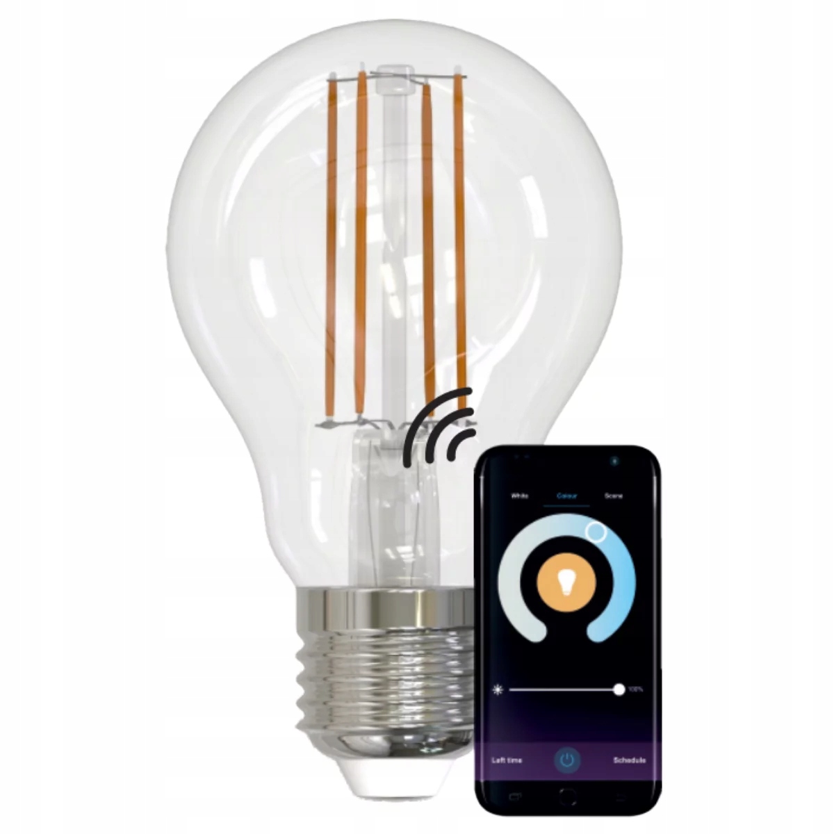 Wi-Fi SMART żarówka LED E27 FILAMENT A60 7W CIEPŁA 2700K~ZIMNA 6500K TUYAsm (5901508313836 ...