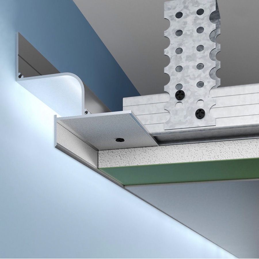 Profil 23х37mm dystansowy LED do sufitów z GK (1002100) • Cena, Opinie ...