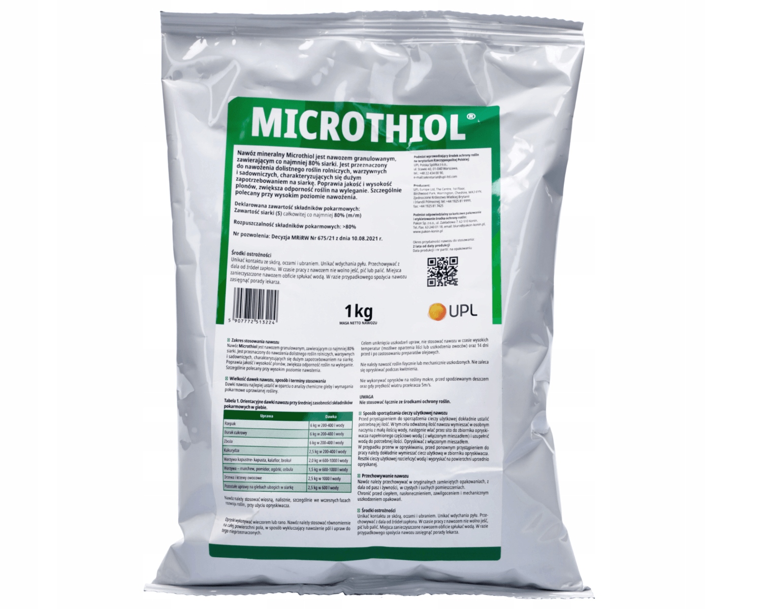Microthiol UPL 1kg grzybobójczy • Cena, Opinie - Allegro