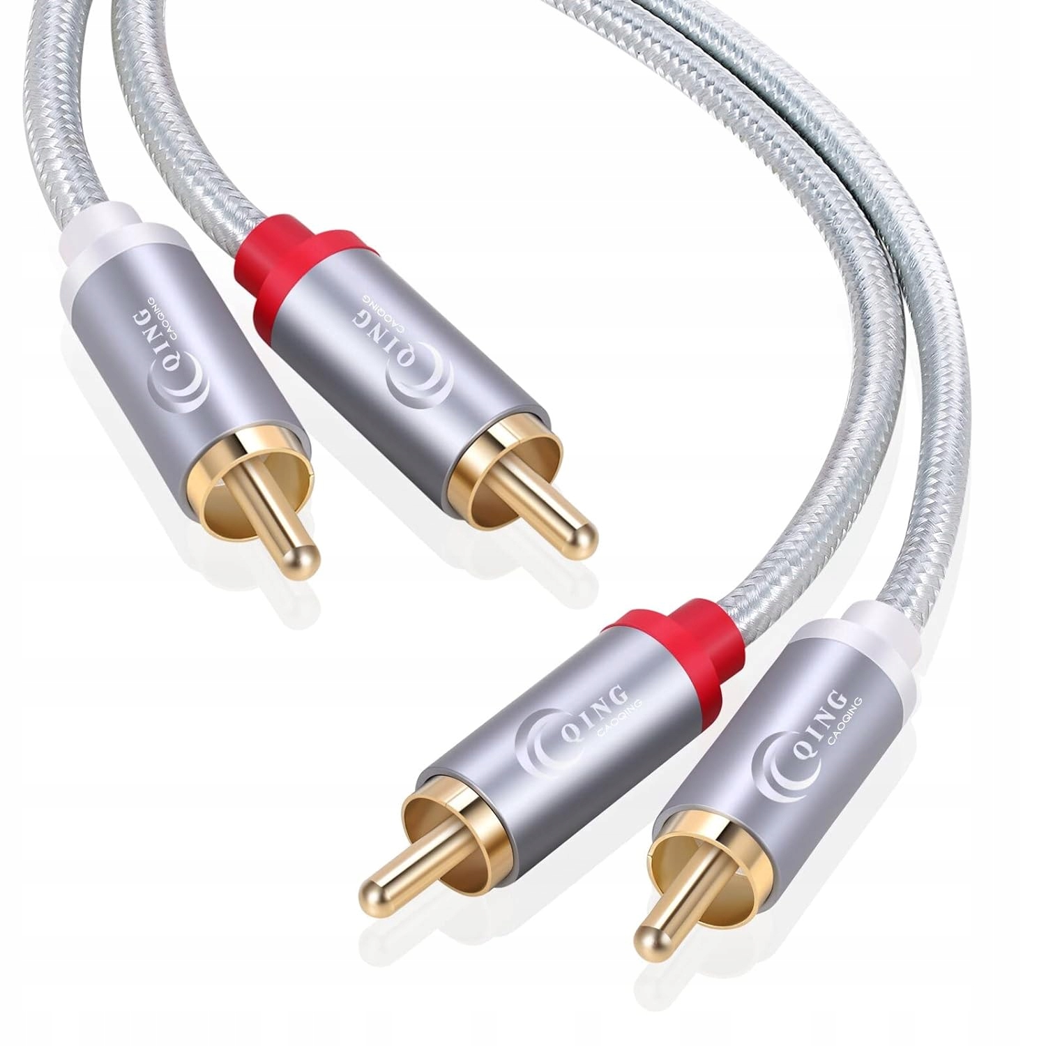 KABEL PRZEWÓD AUDIO 2X RCA - 2X RCA CINCH POZŁACANY OPLOT 3M SUBWOOFER - Sklep, Opinie, Cena w ...