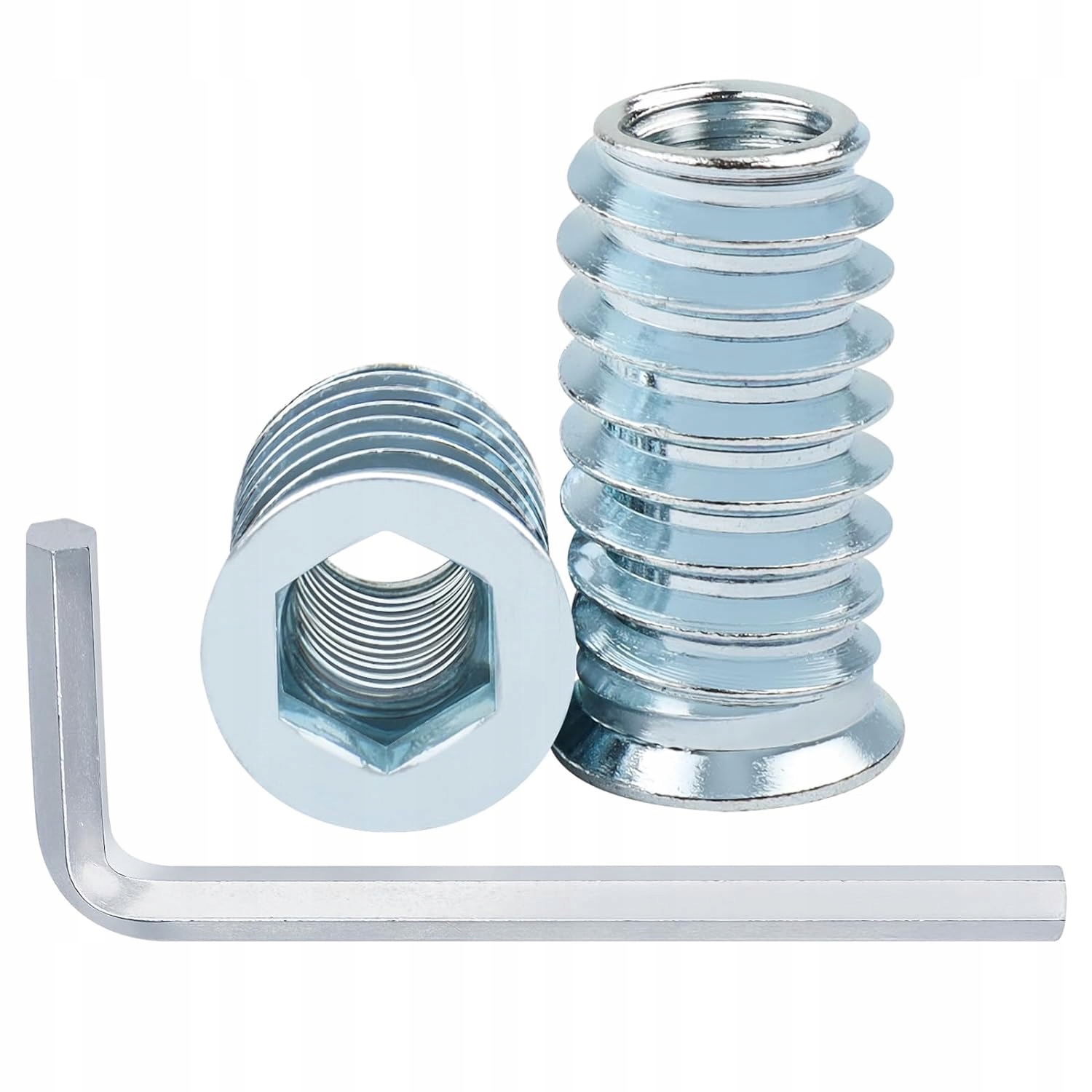 NAKRĘTKI ŚRUBOWE M8 X20 MM WKŁADKA GWINTOWANA TULEJKI WKRĘCANE DO MEBLI • Cena, Opinie ...