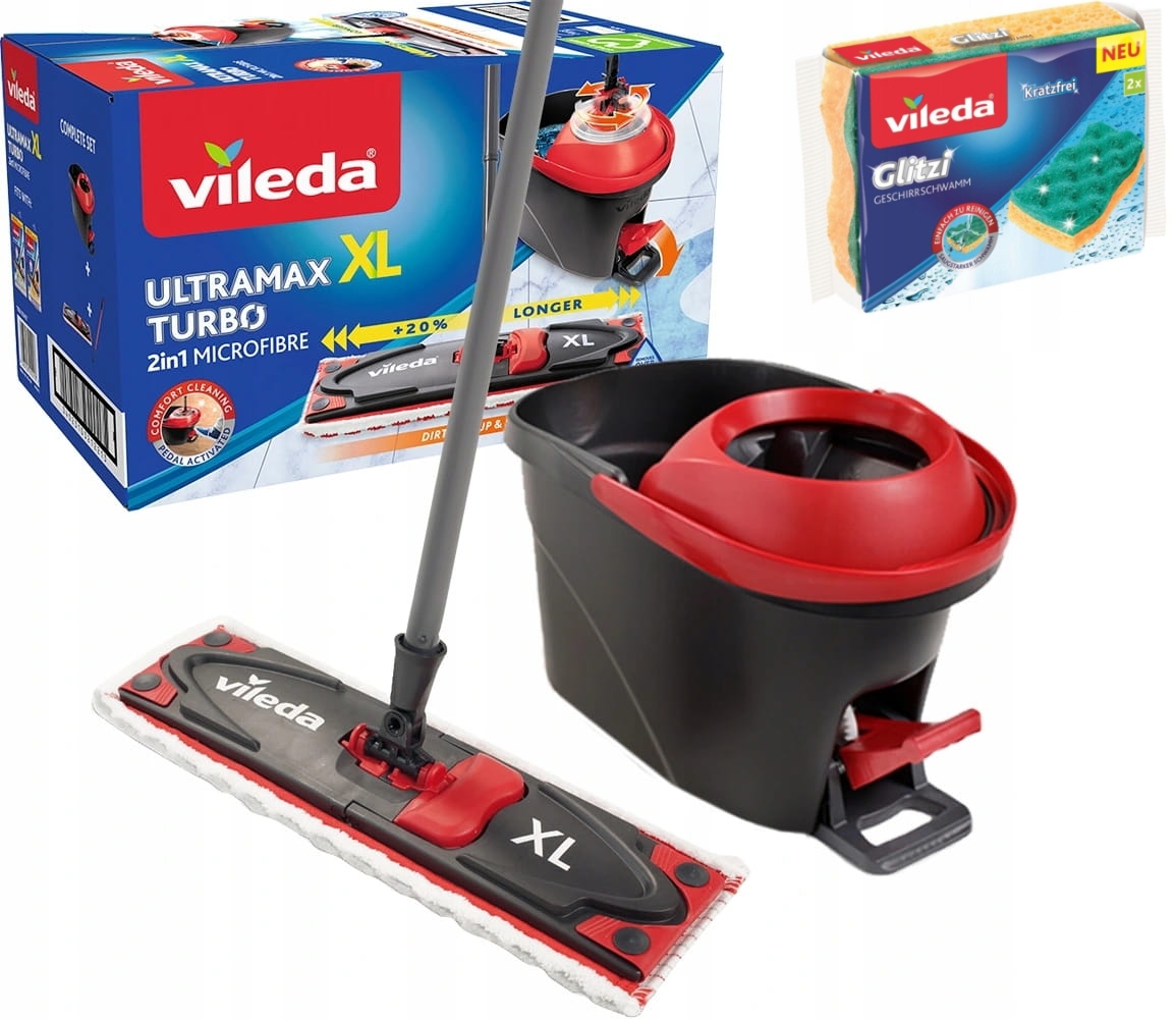 Mop Vileda Obrotowy Płaski Ultramat ultramax Easy Wring PRO 14845041839 ...