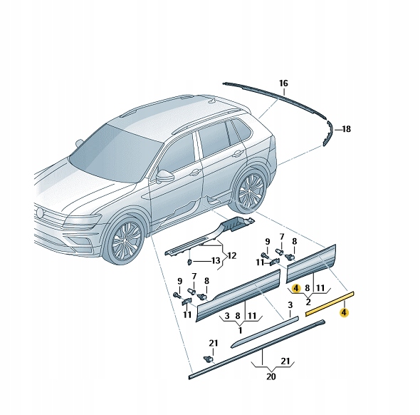LISTWA OZDOBNA CHROM PRAWY TYŁ VW TIGUAN ORYGINAŁ 5NA853334A2ZZ za 271 ... LISTWA OZDOBNA CHROM PRAWY TYŁ VW TIGUAN ORYGINAŁ 5NA853334A2ZZ za 271 ...