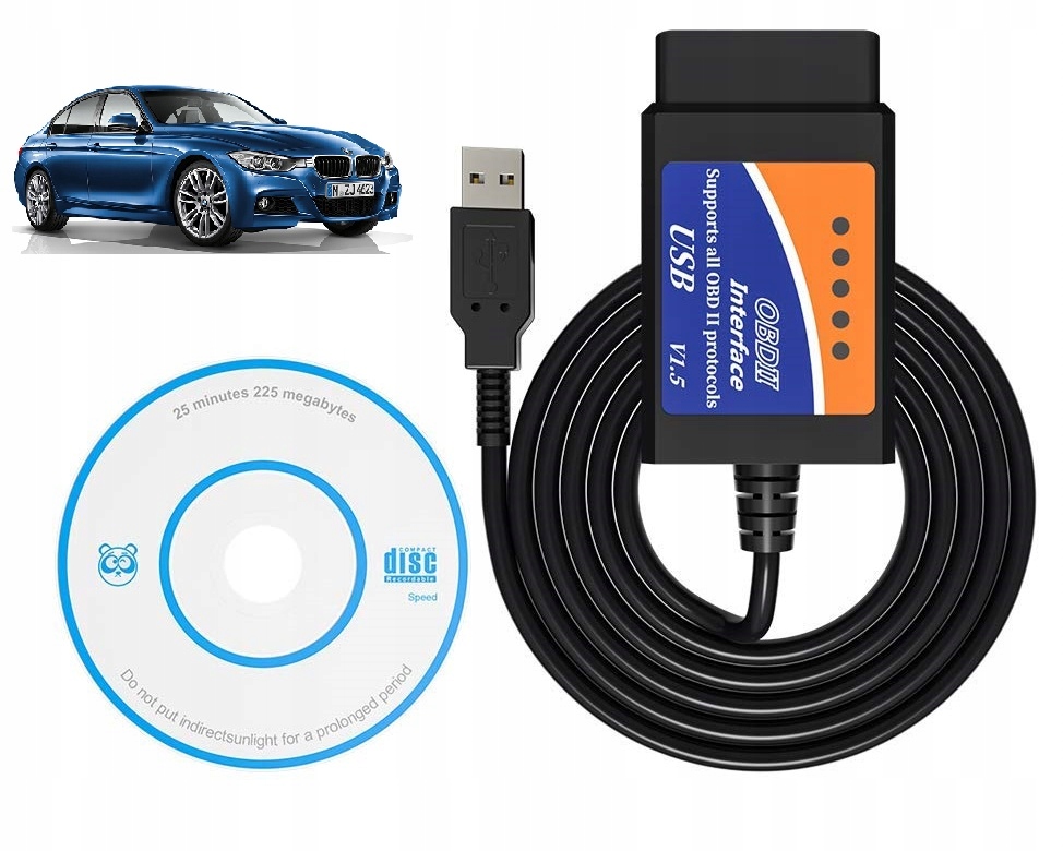 Kabel Interfejs ELM327 OBD2 + CAN USB + PROGRAM 5904310261081 za 42 ...