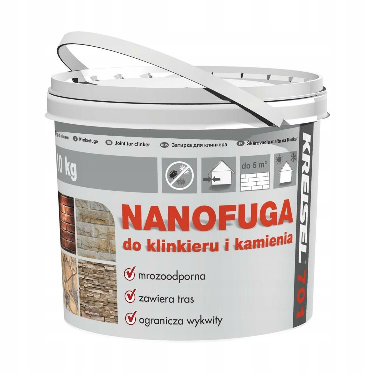 Fuga do klinkieru NANOFUGA 701 Czarna 10 kg Kreisel (44405382) • Cena, Opinie • Cegły ...