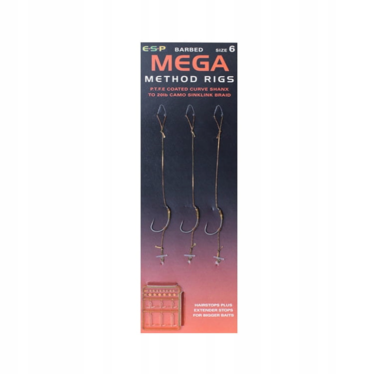Przypony z włosem roz.6/10cm Mega Method Rigs ESP - 5055394228023 - 13324376710 - Allegro