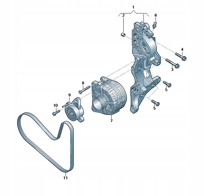 NAPINACZ PASKA KLINOWEGO VW AUDI 04L903315K za 273.62PLN z Wrocław ...