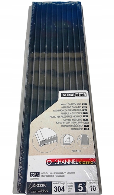 Kanały do okładek MetalBind O.Channel 5mm czarne • Cena, Opinie - Allegro