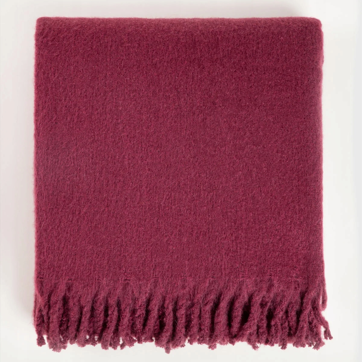 Koc TAIN burgundowy z dodatkiem wełny 150x200cm HOMLA (5906496748967 ...