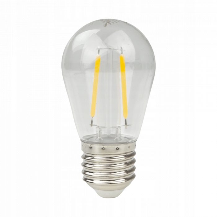 FILAMENT S14 MŰANYAG LED IZZÓ E27 2W 2700K 120LM MELEG FEHÉR FÉNY ...