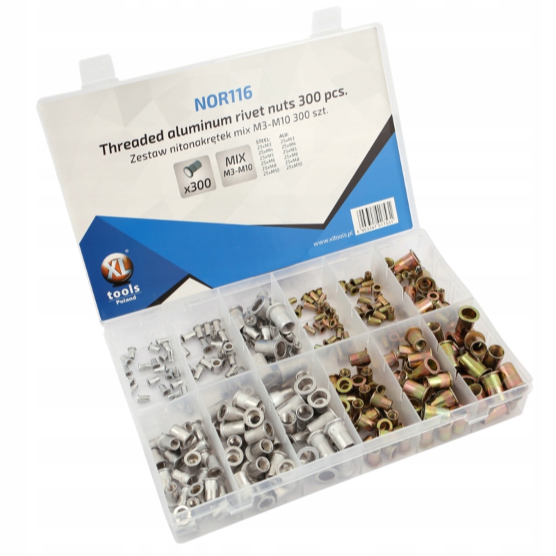 Nitona matice M3-M10 sada 300 ks BOXX - Allegro