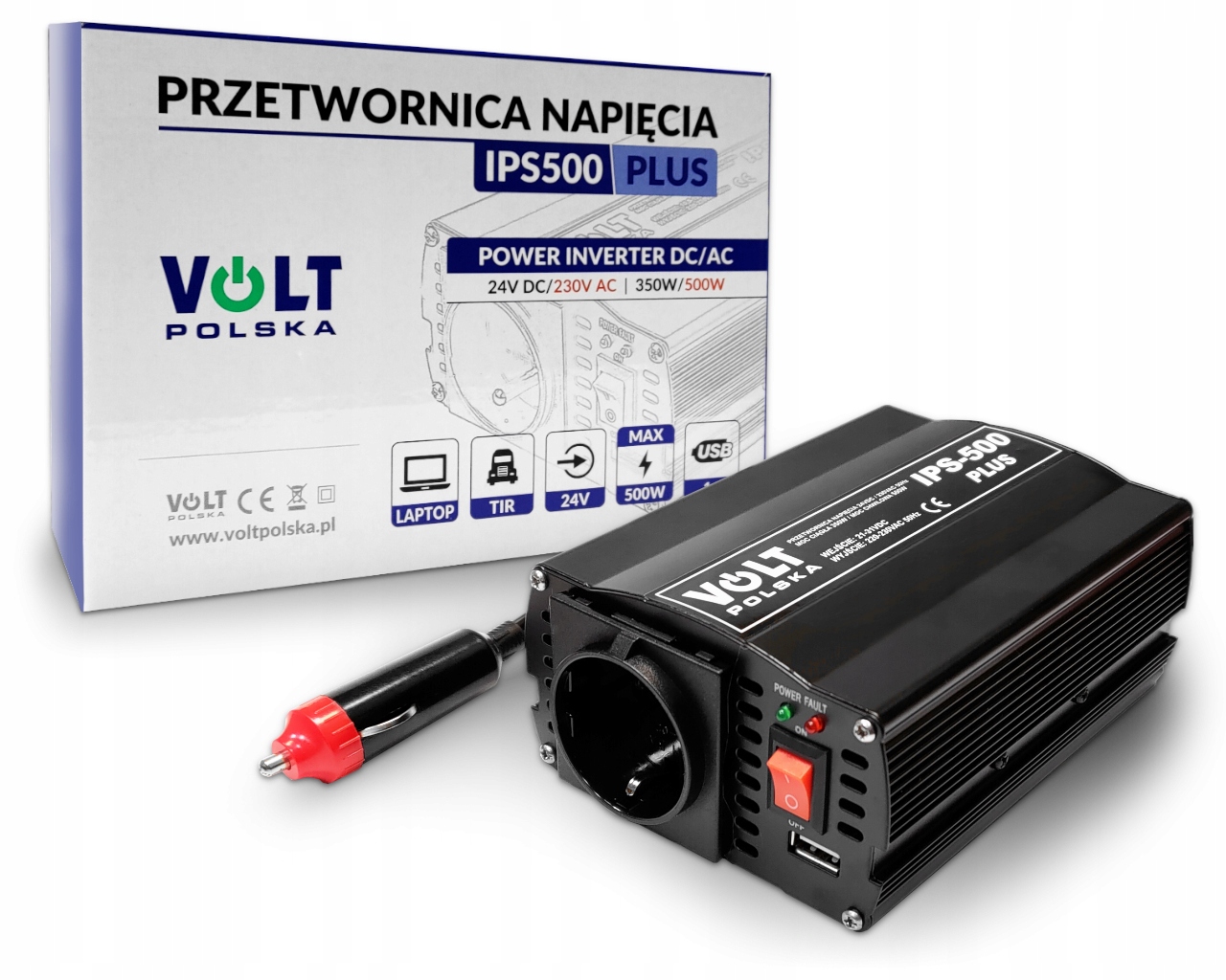 ПРЕОБРАЗОВАТЕЛЬ НАПРЯЖЕНИЯ IPS500 PLUS 24V-230V 350 / 500W купить на ...