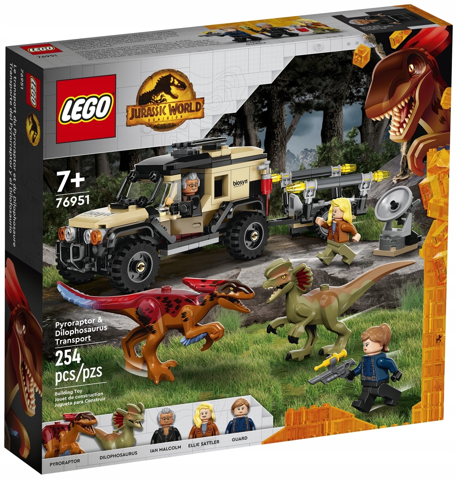 LEGO DINOZAURY PYRORAPTOR I DILOFOZAUR JEEP 76951 16943844430 - Allegro.pl