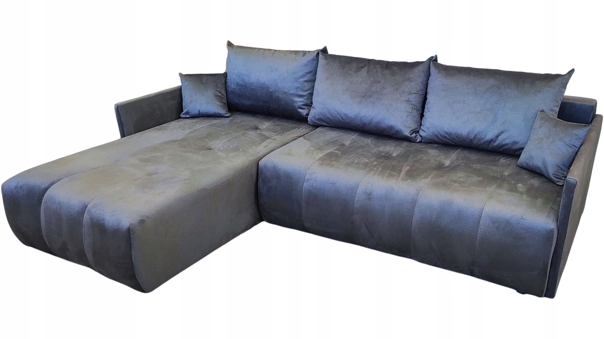 MODERNÍ PROŠÍVANÝ ROHOVÁ SEDACÍ SOUPRAVA ROZKLÁDACÍ GAUČ S FUNKCÍ NA ...