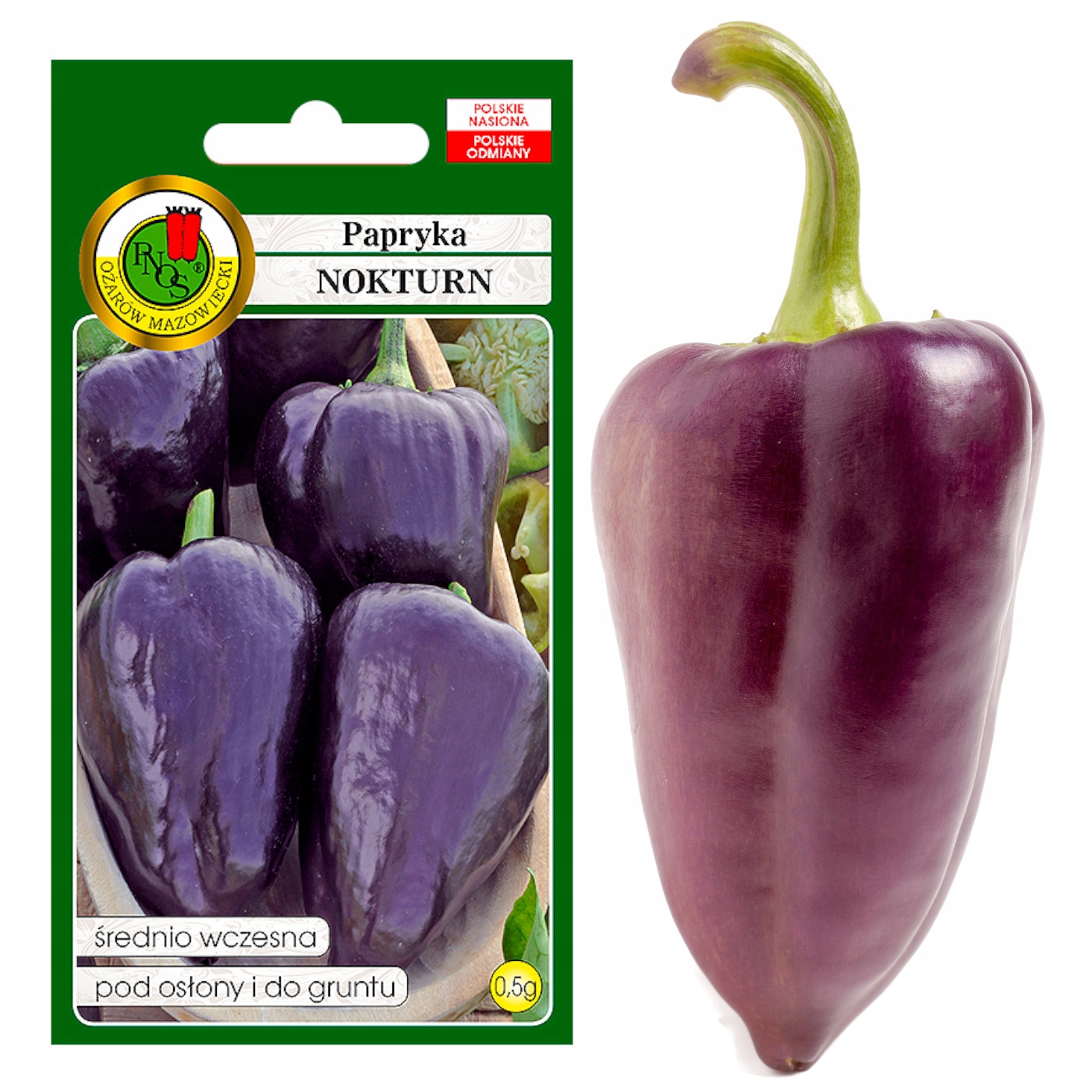 PAPRYKA NOKTURN FIOLETOWA SŁODKA NASIONA BEZ GMO 13178750267 - Allegro.pl