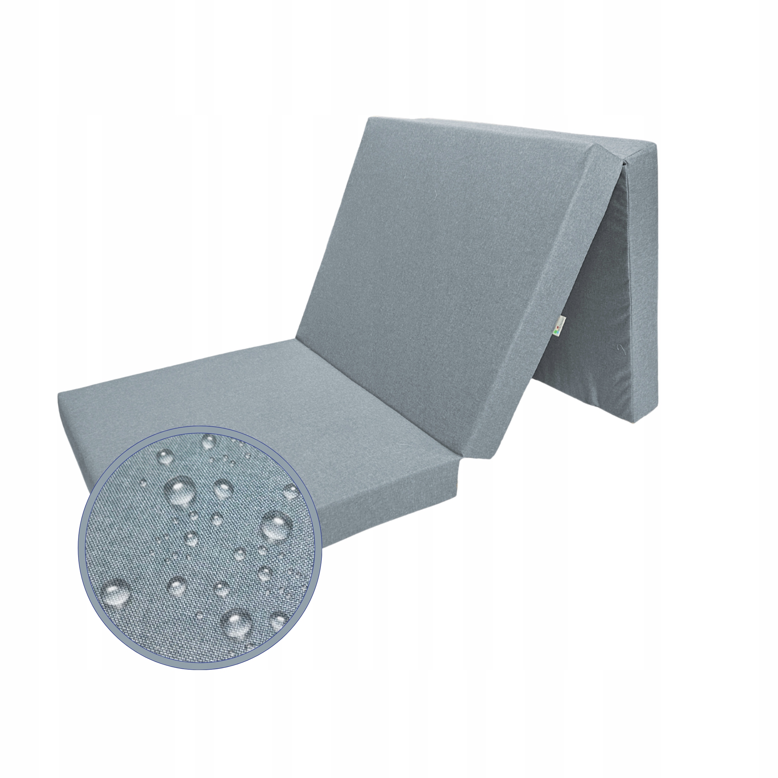 MATERAC TURYSTYCZNY WODOODPORNY CAMPING SOFA FOTEL ROZKŁADANY JASNO ...