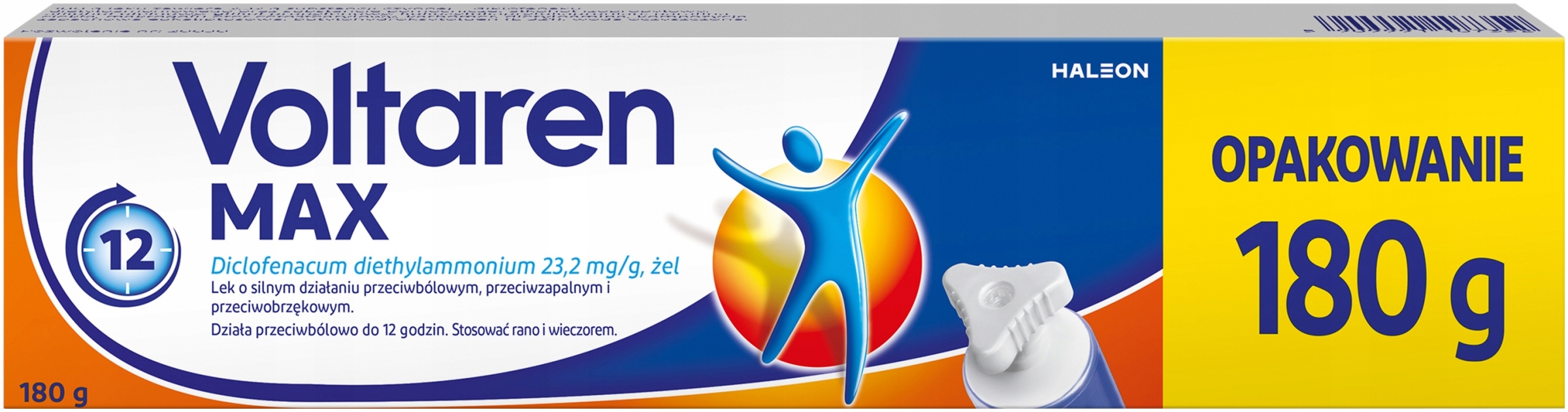 VOLTAREN MAX żel przeciwbólowy 180 g (5909991107352) • Cena, Opinie • Stawy, mięśnie, kości ...