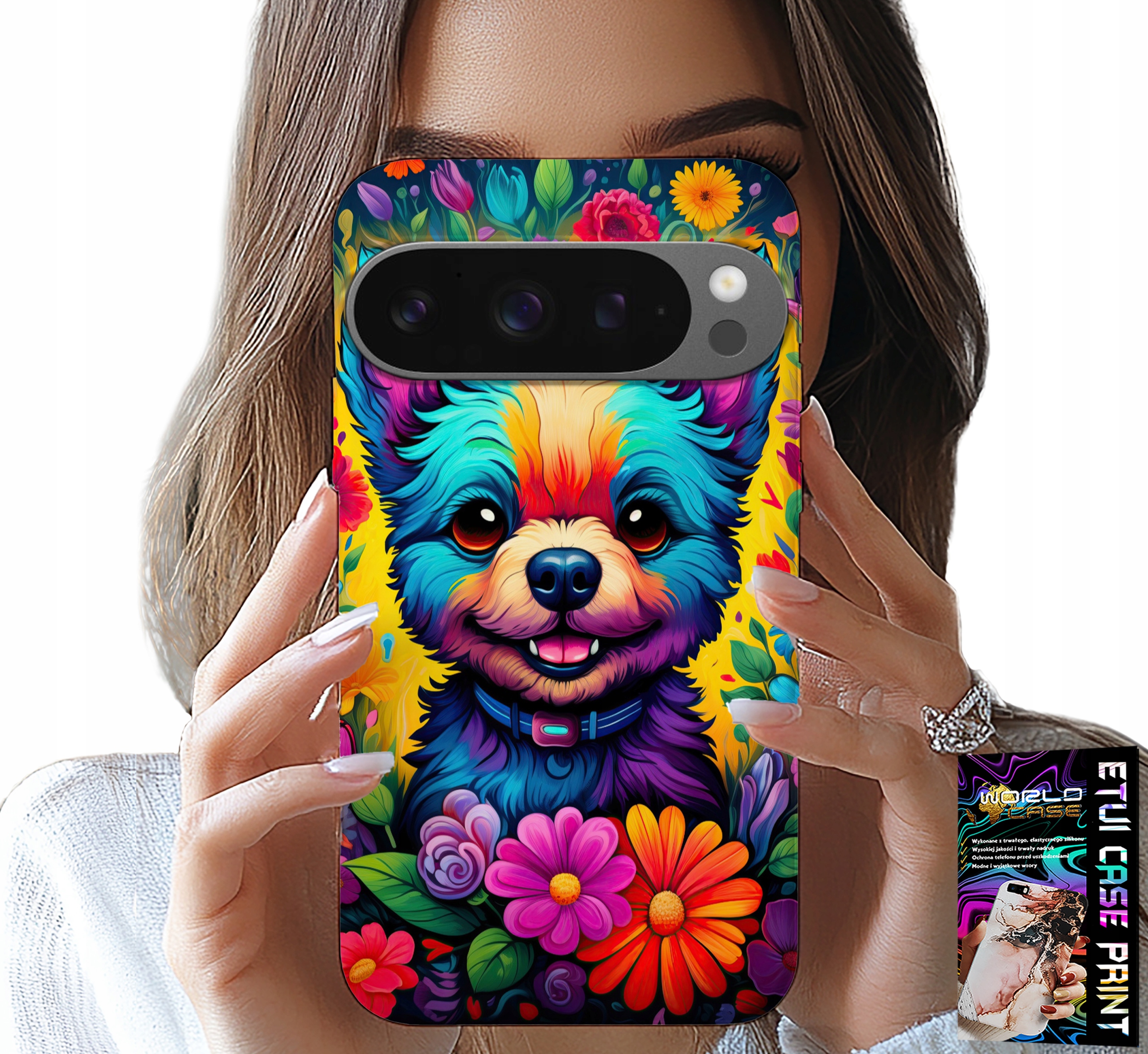 POUZDRO PRO GOOGLE PIXEL 9/9 PRO - KVĚTINOVÝ PES, PES, JORK ZADNÍ KRYT ...