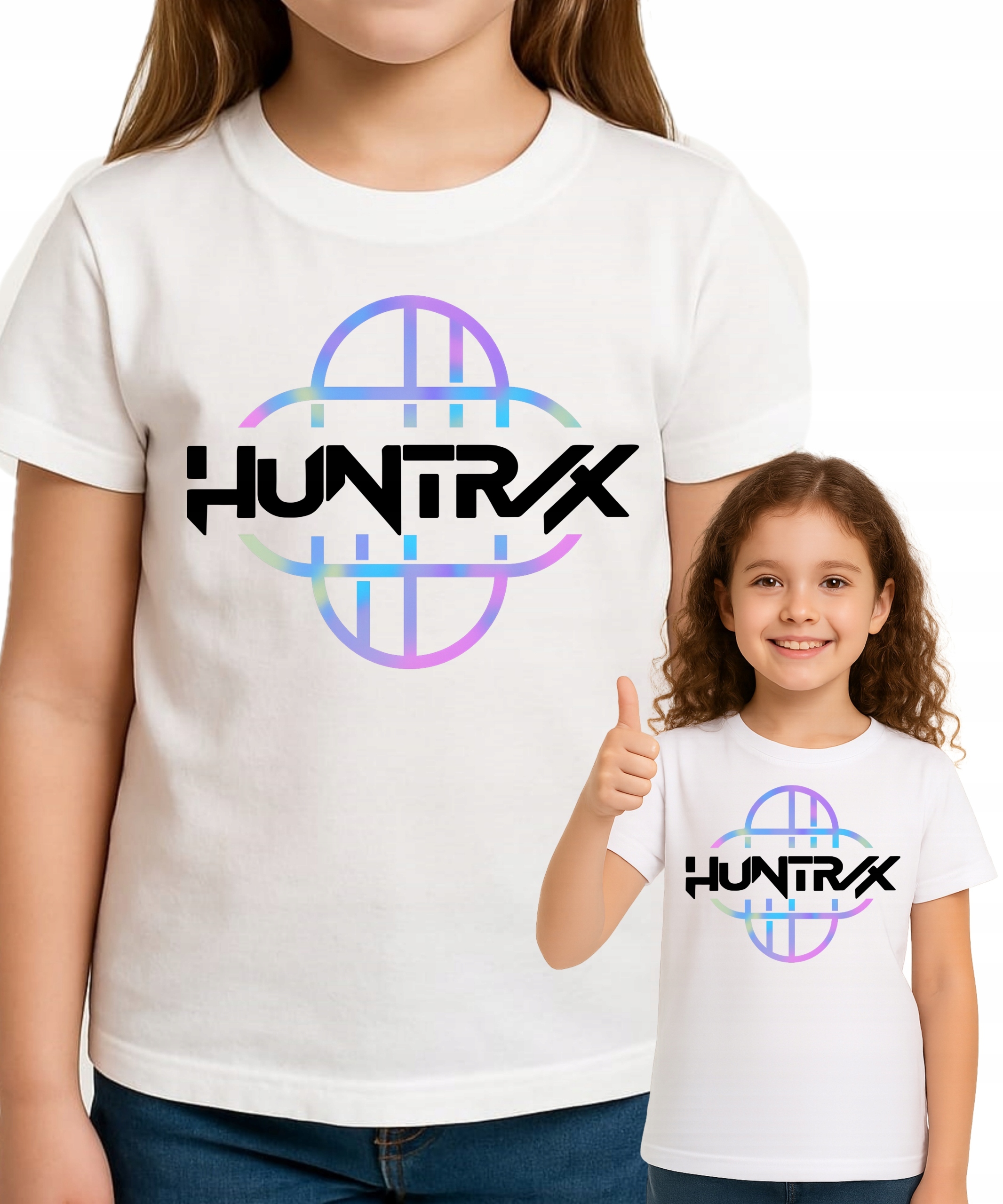 LOGO HUNTRIX K-POP DEMON HUNTERS T-SHIRT BIALY PREMIUM 164 • Cena ...