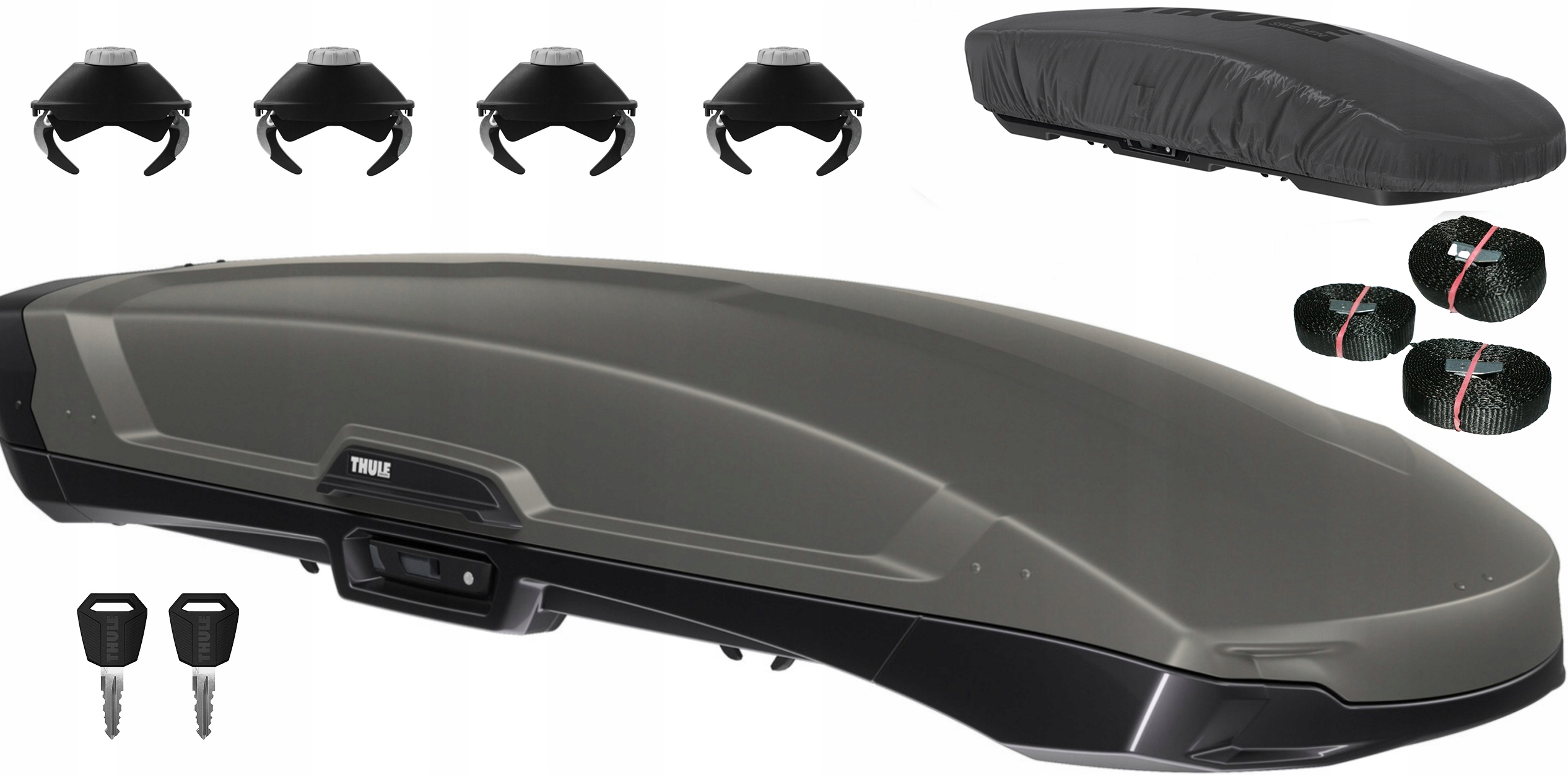 Box dachowy THULE Vector M TYTAN 360 L + POKROWIEC BOKS AUTO BAGAŻNIK ...