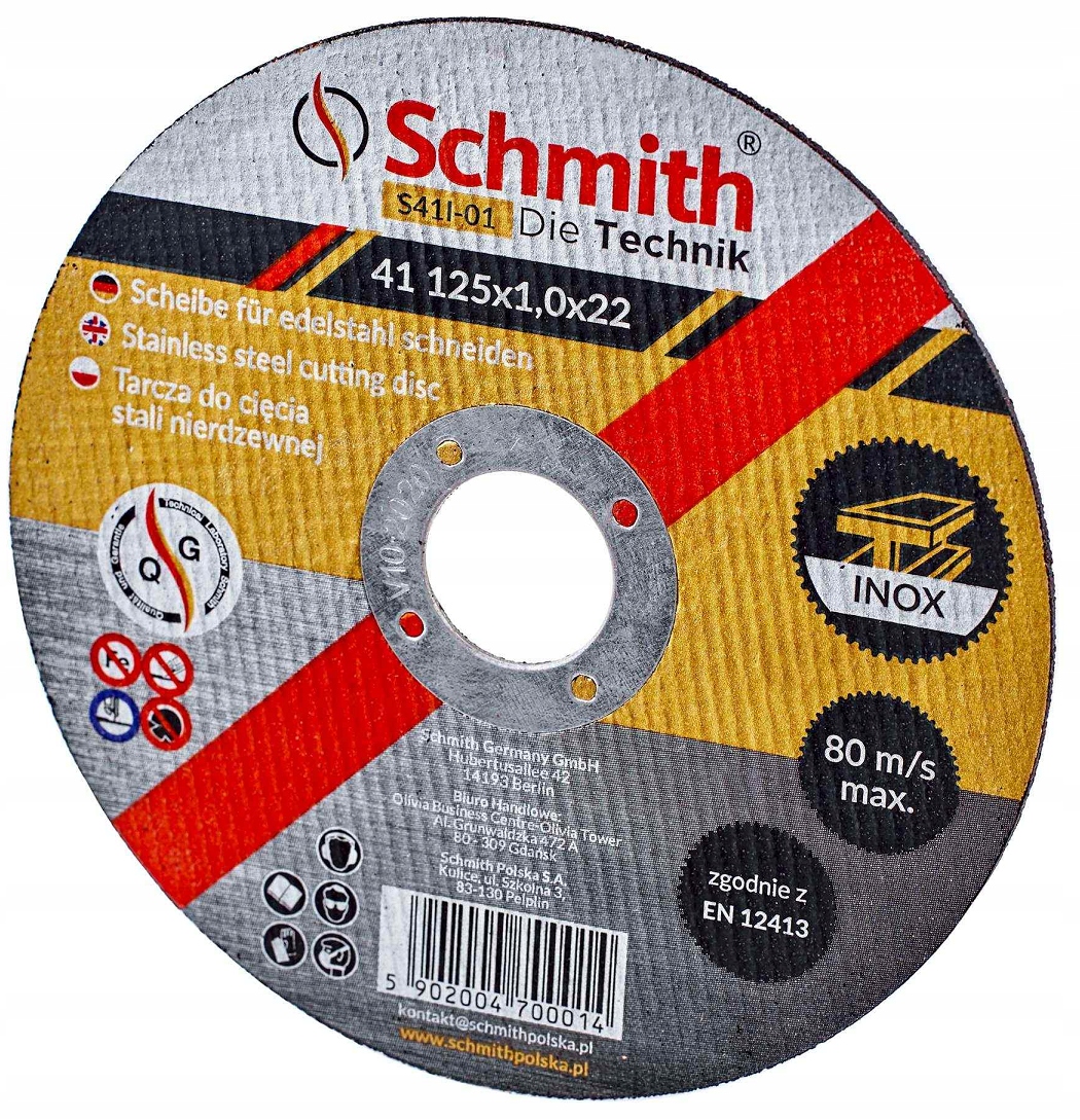 TARCZA DO CIĘCIA STALI INOX 230x2 MOCNA SCHMITH (5902004700021) • Cena ...